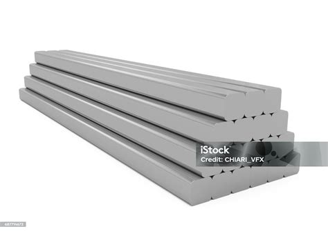 3d 렌더링 금속 막대 흰색 절연 0명에 대한 스톡 벡터 아트 및 기타 이미지 0명 3차원 형태 각도 Istock