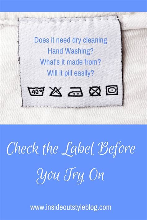 Shopping Tip Check The Label Before You Try It On Inside Out Style