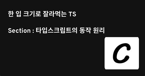 typescript 타입스크립트의 동작 원리