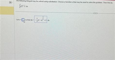The Following Integral May Be Solved Using Chegg