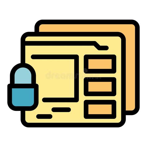 Secured Site Icon Vector Flat Stock Vector Illustration Of Lock