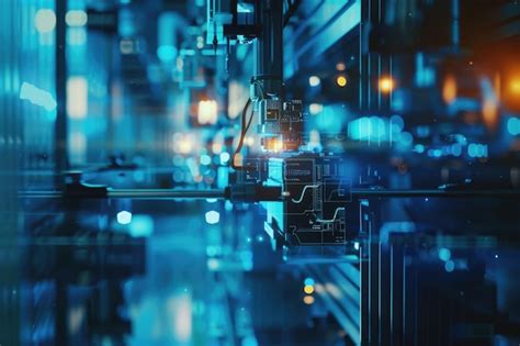 Premium Photo Smart Factory Technology With IIoT And Industry 40 Concept