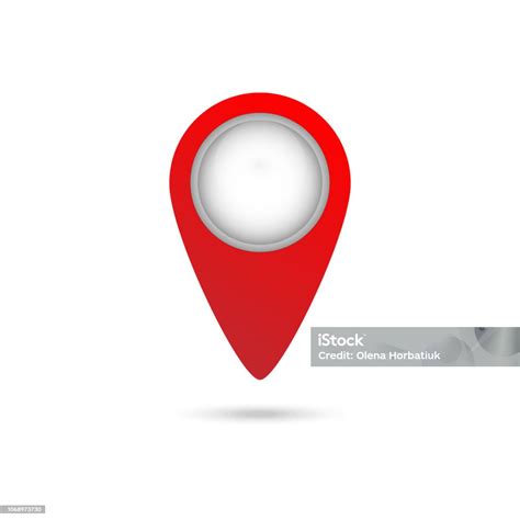 realistic 3d pointer of map red map marker icon in vector stock