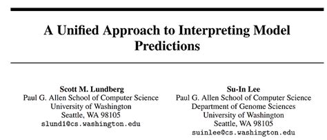 논문리뷰 A Unified Approach To Interpreting Model Predictions
