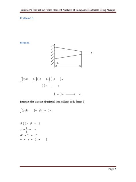 Solutions For Finite Element Analysis Of Composite Materials Using