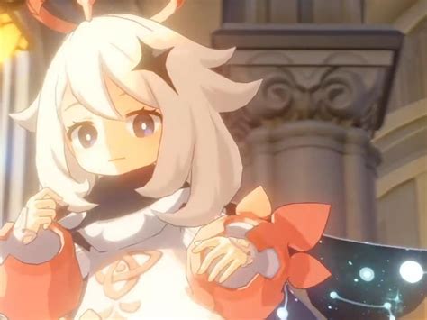 Paimon With A Gun Pointed At Her R Albedoscreations