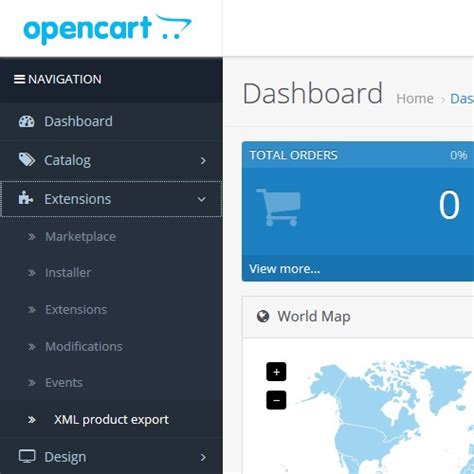 opencart xml products export