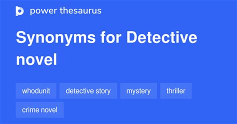 Detective Novel Synonyms 38 Similar Words And Phrases