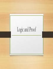 Logic And Proof Pdf Logic And Proof Truth Tables This Is Used To Determine When A Compound