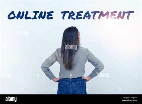 Text Caption Presenting Online Treatment Internet Concept Delivery Of