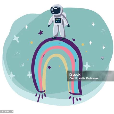 우주 비행사 캐릭터는 평면 만화 스타일로 설정됩니다 인간 우주인과 귀여운 외계인 우주 인포그래픽 벡터 일러스트 레이 션 로켓 위성 우주 정거장 행성 별 과학에 대한 스톡