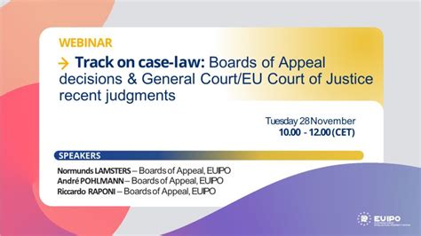 Webinar Learn About The Latest Rulings From The Euipo Boards Of