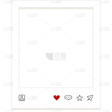通用边框极简风ins风白色相框组合素材