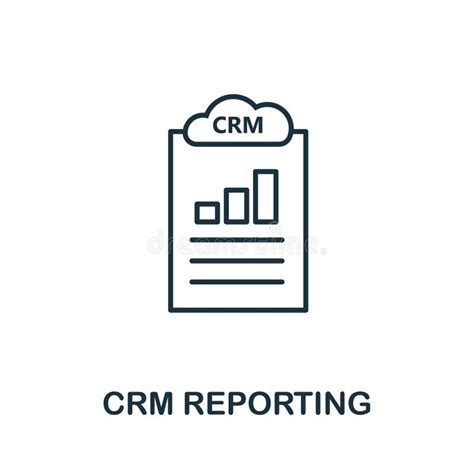Crm Reporting Outline Icon Thin Line Concept Element From Crm Icons Collection Stock