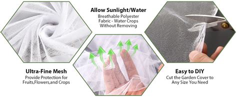 20x10ft Mosquito Netting Garden Mesh Netting Bug Insect Mosquito Fly Bird Net