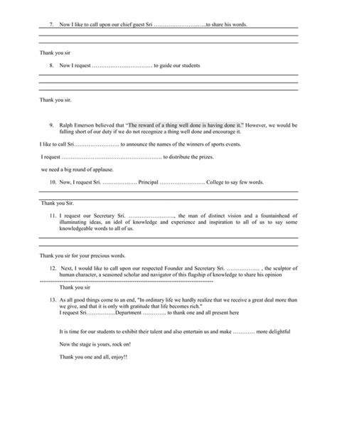 College Fest Anchoring Script DOCX