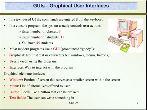 Ppt Introduction To Gui Programming Powerpoint Presentation Free