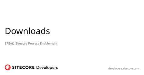 Sitecore Speak Downloads Sitecore Developer Portal