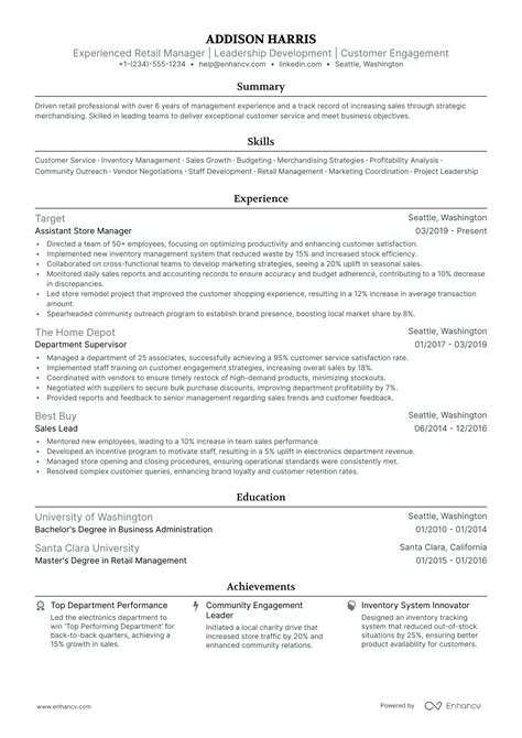 5 CVS Store Manager Resume Examples Guide For 2024