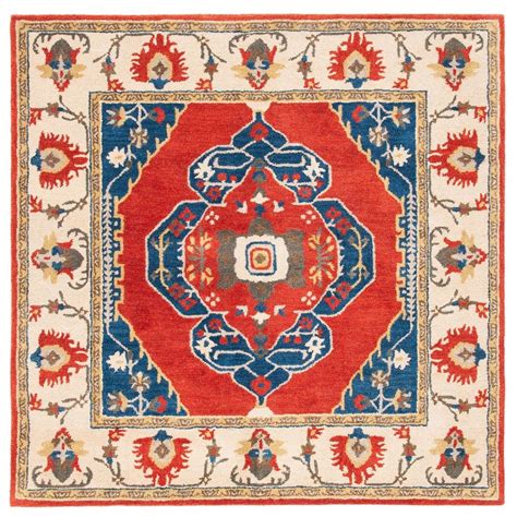 Safavieh Antiquity 6 Ft X 6 Ft Rustivory Traditional Border Square