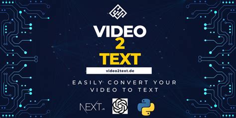 github xamhans video 2 text video2text easily convert your video