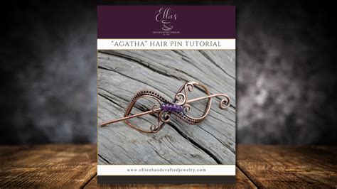 Agatha Hair Pin Tutorial Pdf File Only Ellies Handcrafted Jewelry