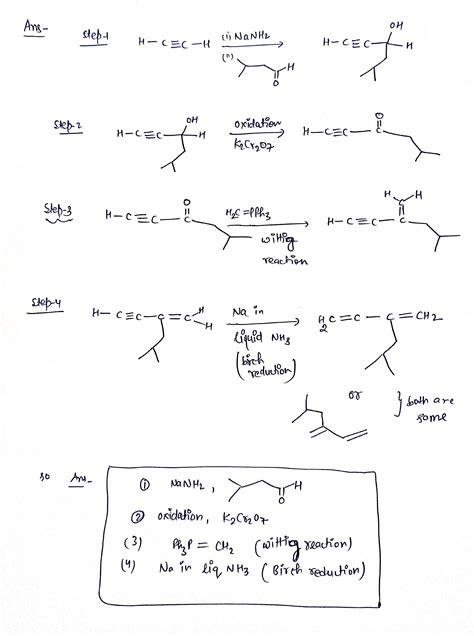 [solved] provide a synthesis of the compound below from the given