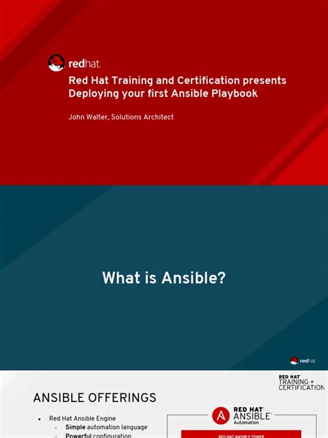 Deploying First Ansible Playbook Slides Pdf Pdf System Administrator Red Hat