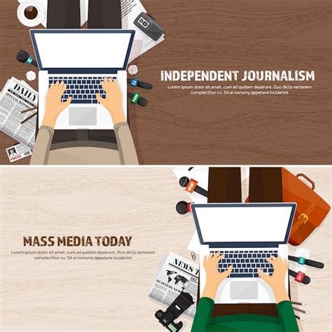 Premium Vector Mass Media Background In A Flat Style Press Conference