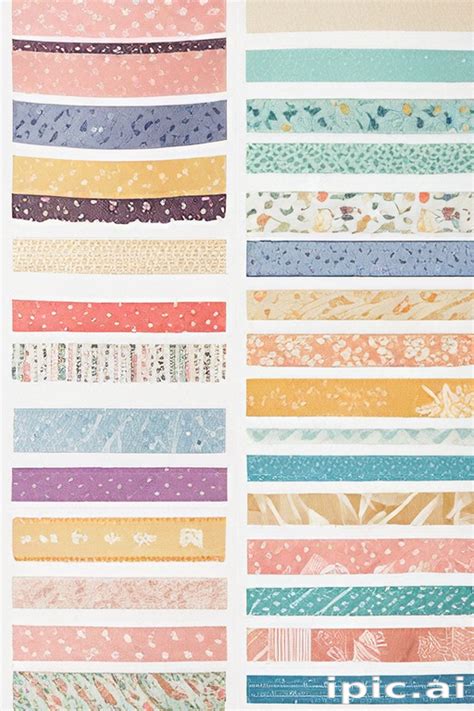 Colorful Collection Of Decorative Washi Tape Patterns For Creative Projects