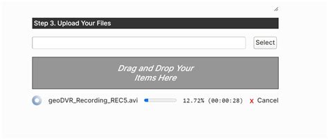 upload via web interface remote geosystems support