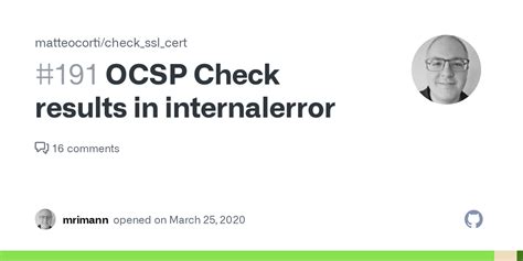 Ocsp Check Results In Internalerror · Issue 191 · Matteocorticheck
