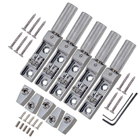4 String Bridge Bass Headless Bridge Silver Headless Bass Bridge Set