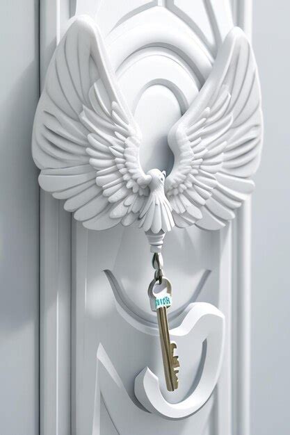 Premium AI Image | a white angel with a key that says " angel