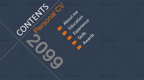 Blue Personal CV Powerpoint