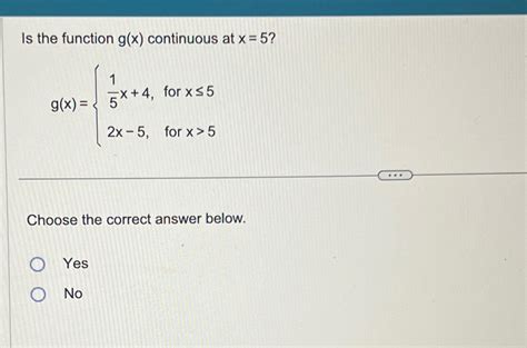 solved is the function g x ﻿continuous at
