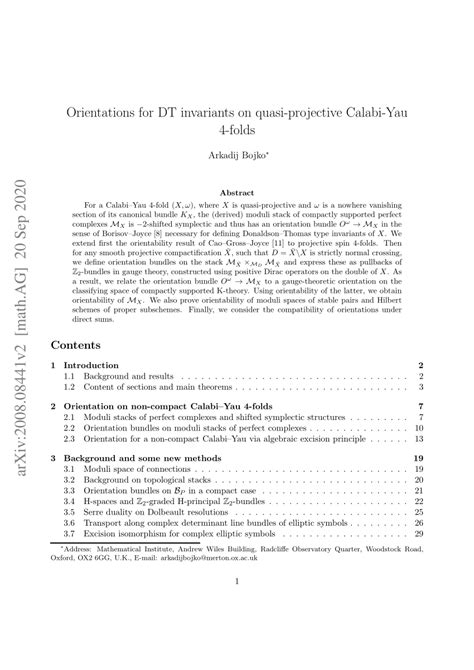 Pdf Orientations For Dt Invariants On Quasi Projective Calabi Yau 4 Folds
