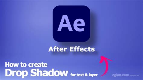 How To Add Text Shadow And Layer Shadow In After Effects