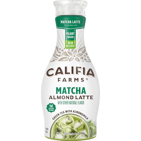 Califia Farms Matcha Almond Latte 48 Oz Dairy Free