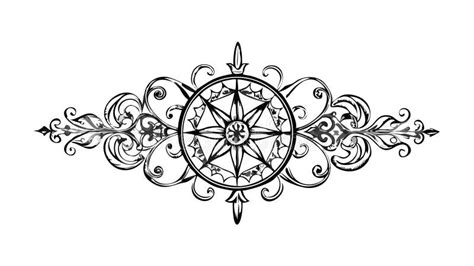 Ornate Nautical Compass Rose Icon Direction Decorative Art Vector Design Generative Ai Stock