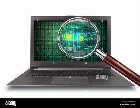 A Computer Virus Detection Symbol Illustration With Word Virus Stock Photo Alamy