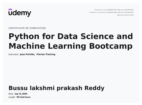 Completed Python For Data Science And Machine Learning Bootcamp