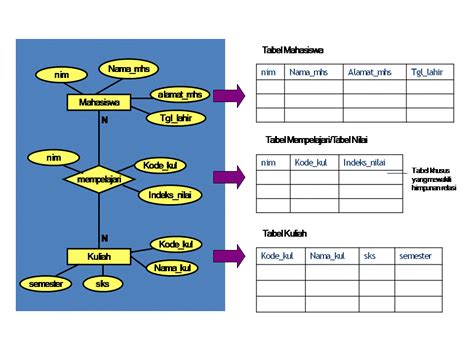 Contoh Tabel Mahasiswa Erd Imagesee Vrogue Co