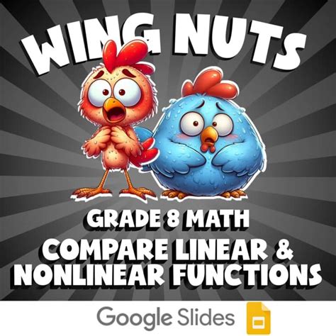 Compare Linear And Nonlinear Functions Wing Nuts Math Game No Prep Grade 8