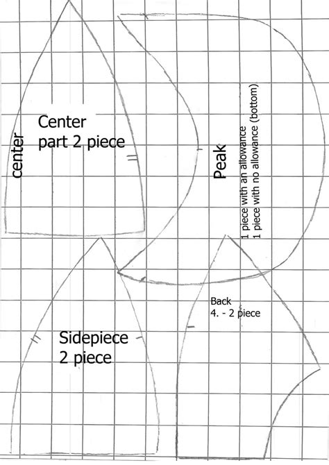 Printable Free Baseball Cap Sewing Pattern