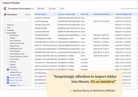 Connect Chargebee To Excel Integrate In 1 Minute