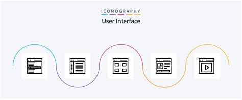 User Interface Line 5 Icon Pack Including Interface Communication Interface Interface