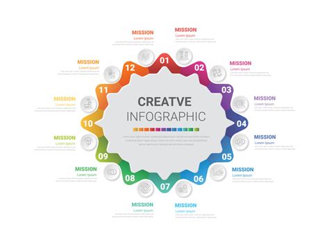 Infographic Circle Design For 12 Options Steps Or Processes Can Be Used For Business Concept