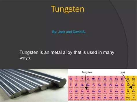 Ppt Tungsten Powerpoint Presentation Free Download Id 2479204