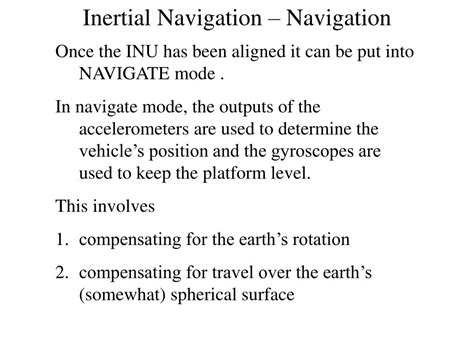 PPT Inertial Navigation PowerPoint Presentation Free Download ID 1215676